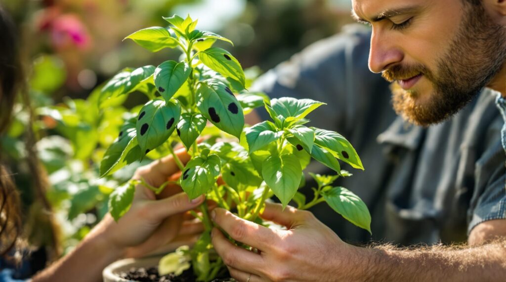 Basilic tache noire, solutions naturelles pour une plante saine